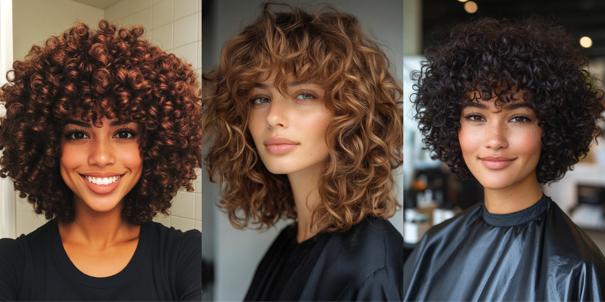 25+ Crazy-Good Hairstyles for Curly Hair with Bangs For 2025 – The ...